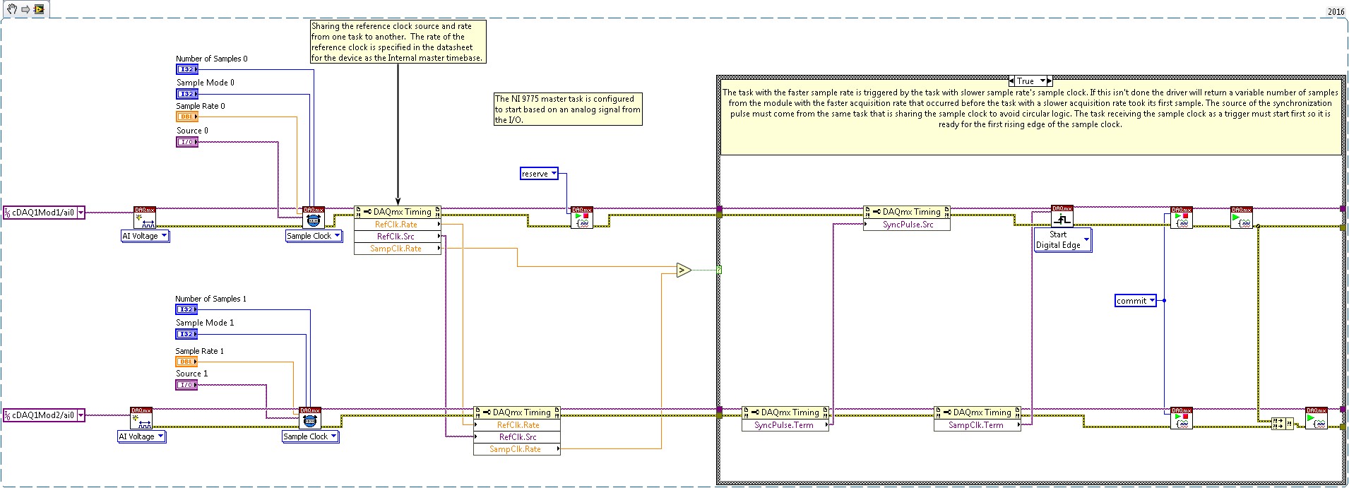 LabVIEWでNI-DAQmxを使用してアナログ入力Cシリーズモジュールを同期させる - NI