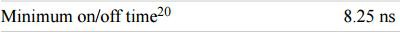 PXIe-5413/5423/5433 Minimum On Time Specification - NI