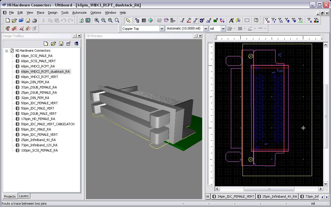 NI Connector Reference Library for Multisim & Ultiboard - NI
